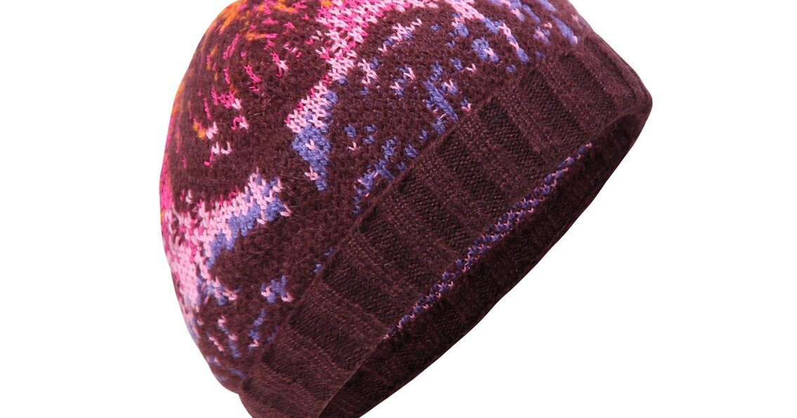 Cap, Sunset Sunrise Motive - Blackberry - Caps - Ivko Woman