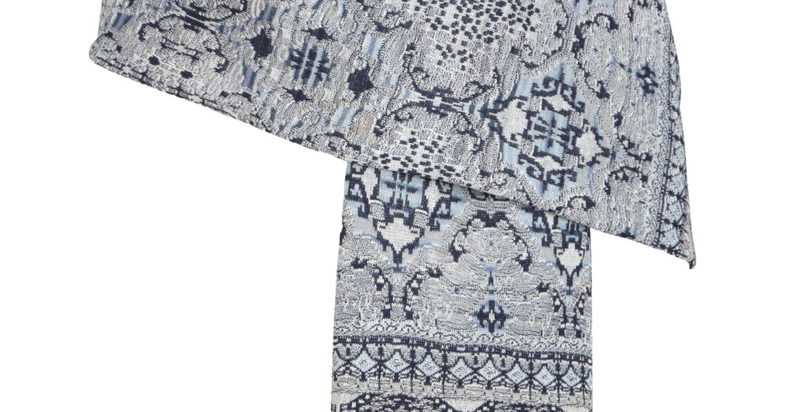 Loose Stitch Scarf, Morocco Pattern - ChinaBlue - Scarfs/Shawls - Ivko ...